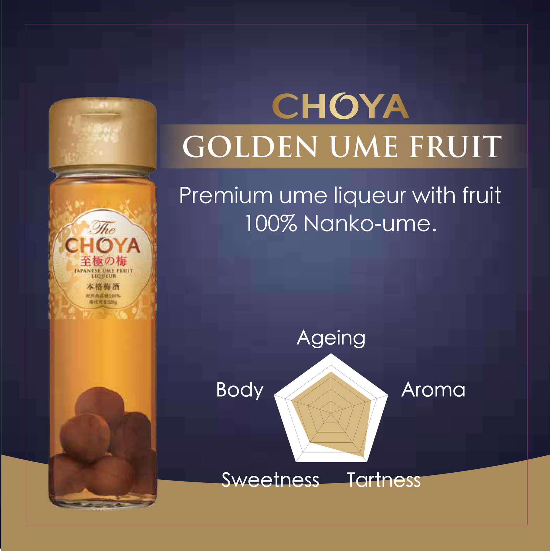 The Choya Golden Ume Fruit Umeshu Japanese Plum Wine Liqueur 650mL - Sake Online – Sakeonline